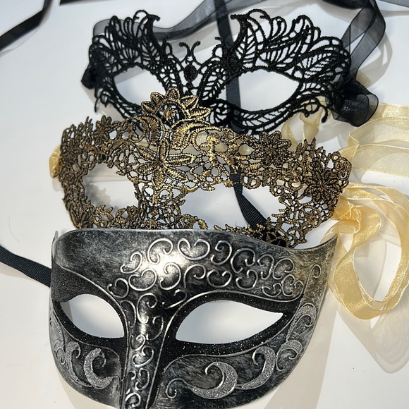 Accessories | Masquerade Ball Eye Mask Set Of 3 | Poshmark